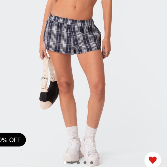 Edikted | Shorts | Plaid Y2k Indie Boxer Shorts | Poshmark